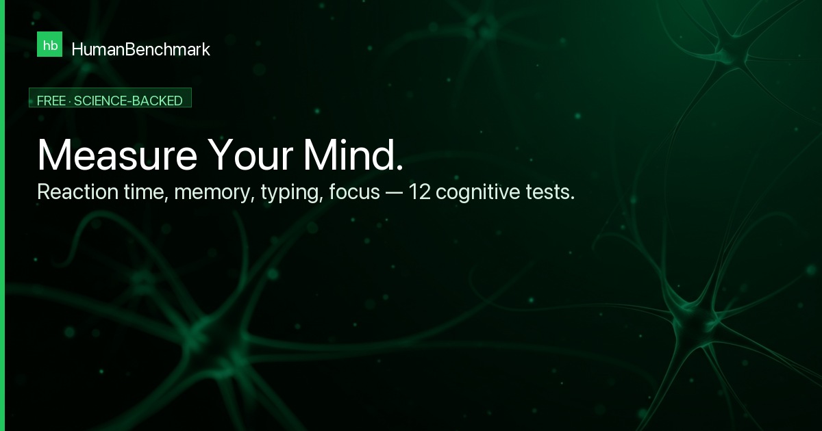 Human Benchmark — Free Cognitive Tests