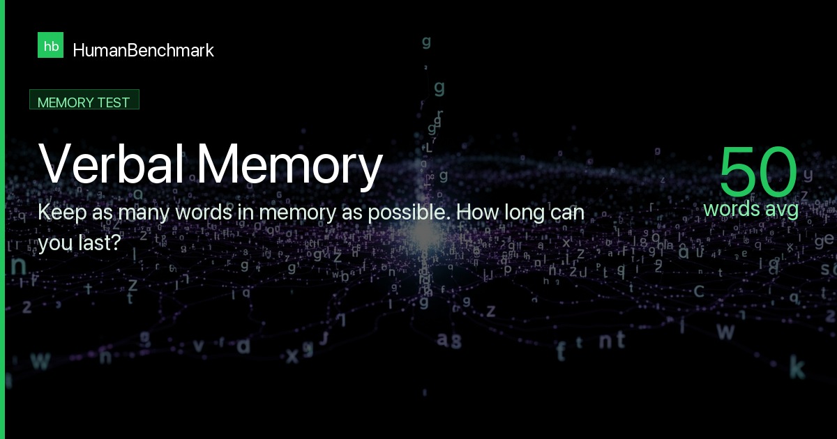 Verbal Memory Test — Human Benchmark